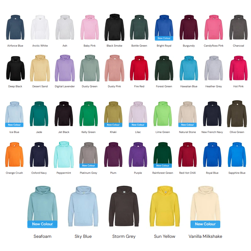 AWD Plain School Hooded Pull Over