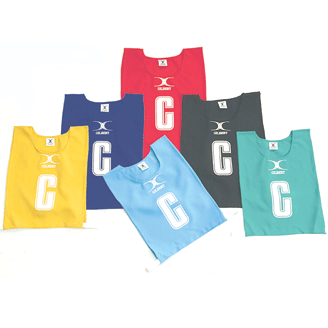 Gilbert Plain Netball Lettered Bibs (pack of 7)