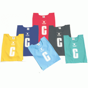 Gilbert Plain Netball Lettered Bibs (pack of 7)